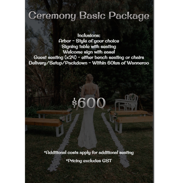 Ceremony-Basic – Perth Furniture Hire